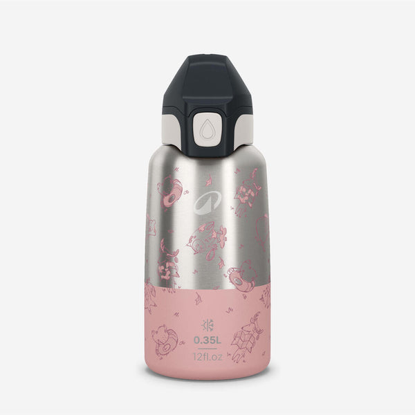 Gourde enfant isotherme 0,35L en acier inox avec bouchon instantané de ...